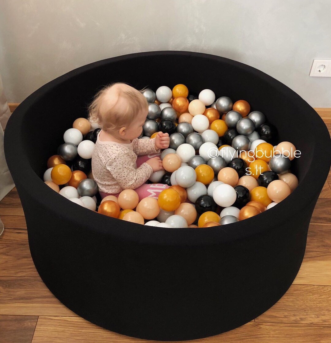 BIG Black Ball Pit 40x100 With 340 Balls - Black Baby Ball Pit - Etsy