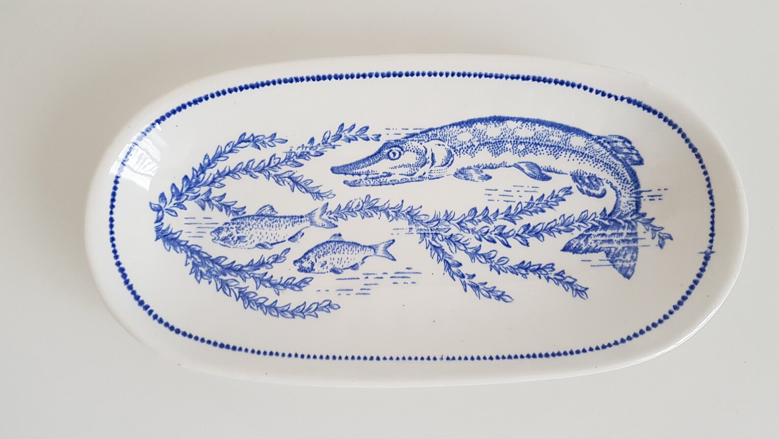 Vintage Fish Platters / Fish Serving Platter / Porcelain Oval - Etsy
