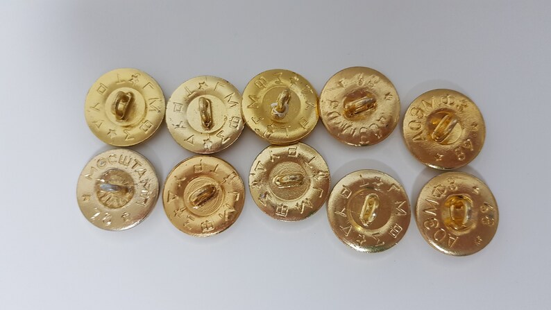 Set of Ten Soviet Army Officer Buttons 1970-1989 / Military Accessories ...