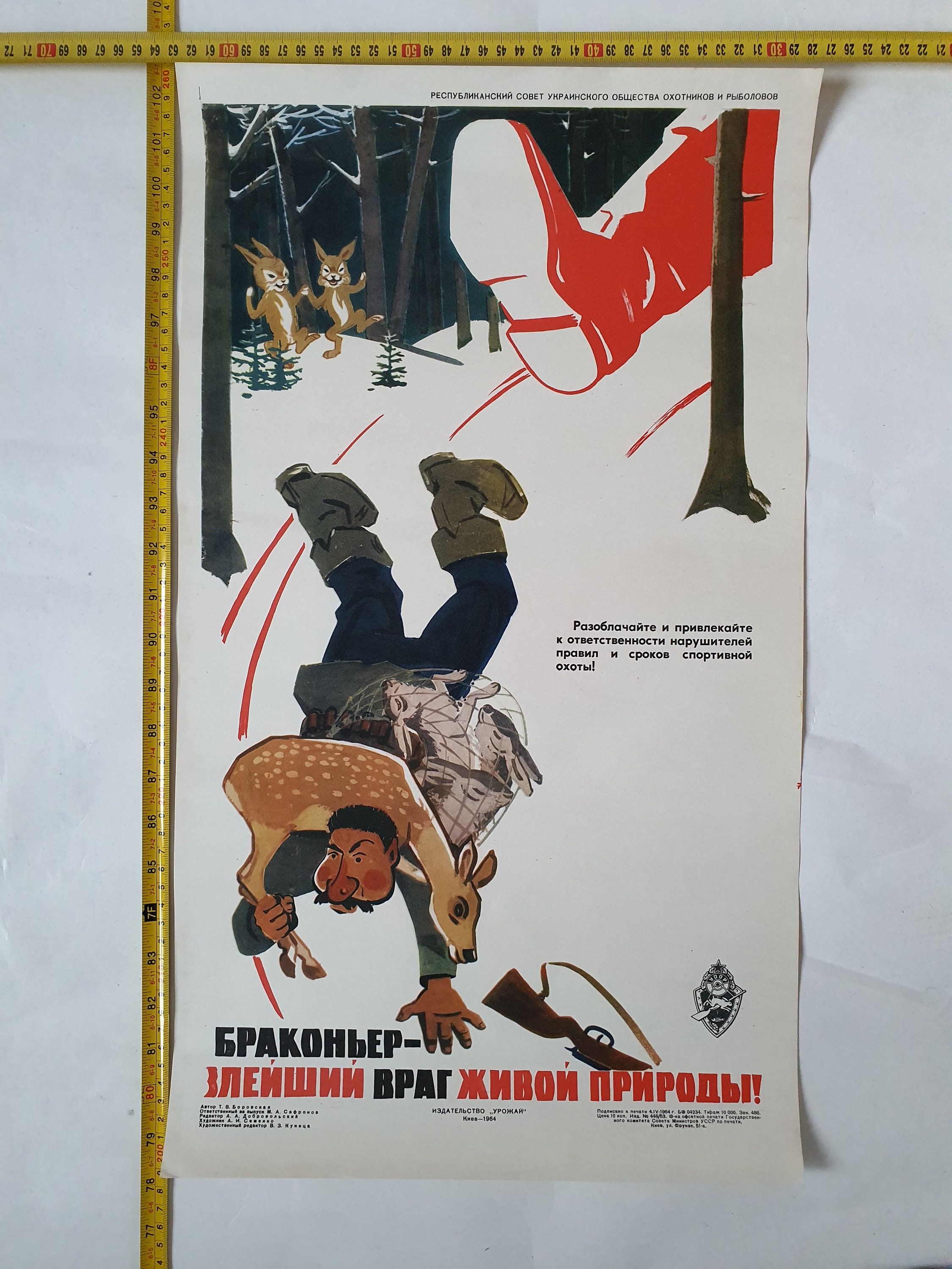 Ukrainian Soviet-era Vintage Poster / Wildlife Protection / Anti ...