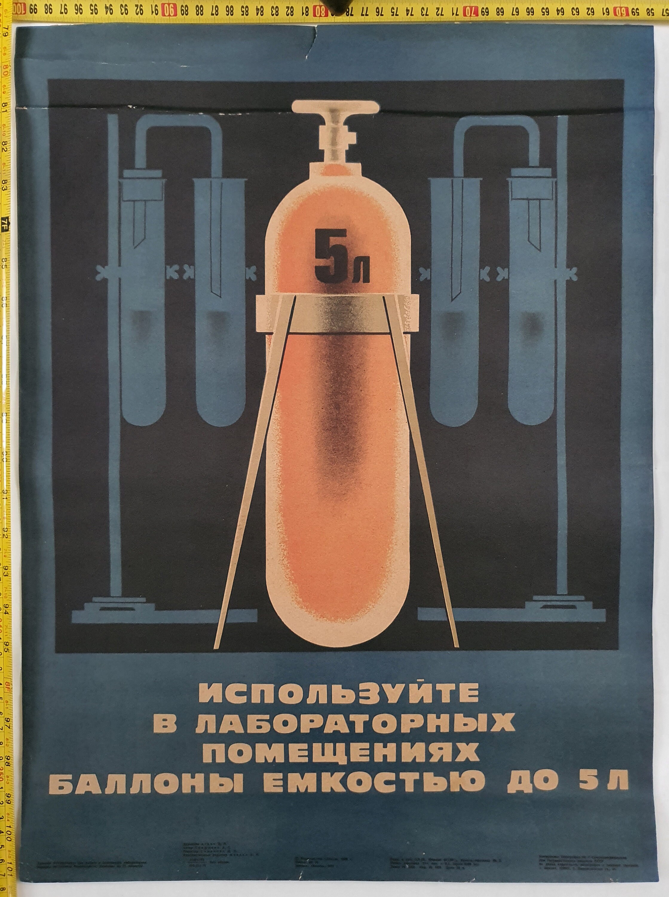 Chemical Laboratory Work Safety Poster / Vintage Soviet Poster - Etsy