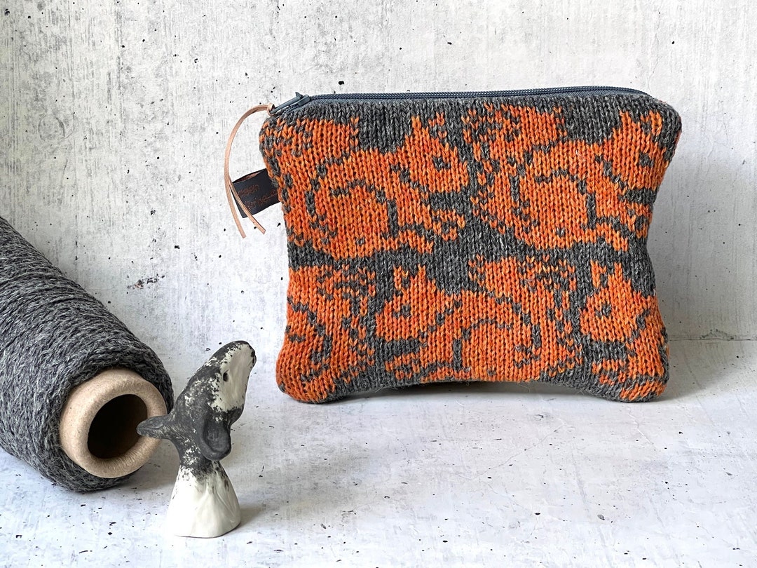 Knitted Purse "forest Whispers" | Squirrel Mini Bag | Small Zippered ...