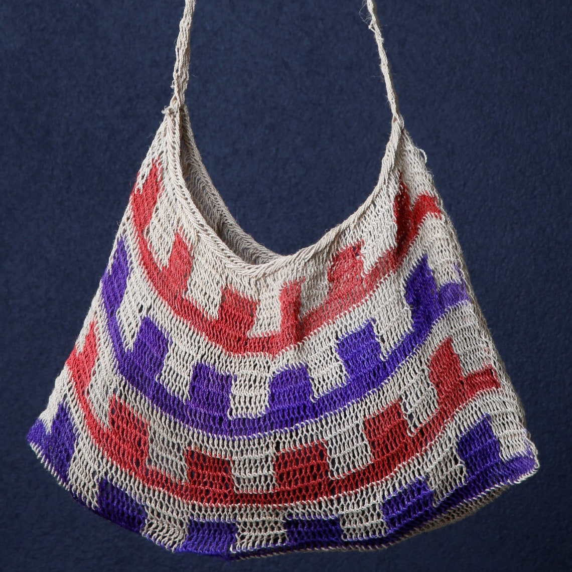 Hand Woven String Bag Bilum Papua New Guinea Etsy