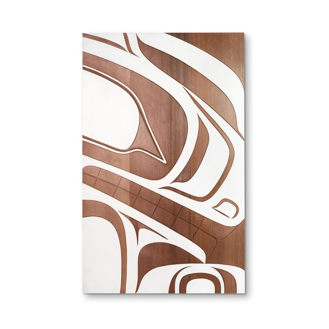 Large Modern First Nations Rectangular Bear Wall Panel - Etsy