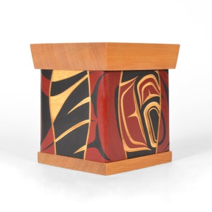 First Nations Native Genuine Bentwood Box Carved Eagle Design - Etsy