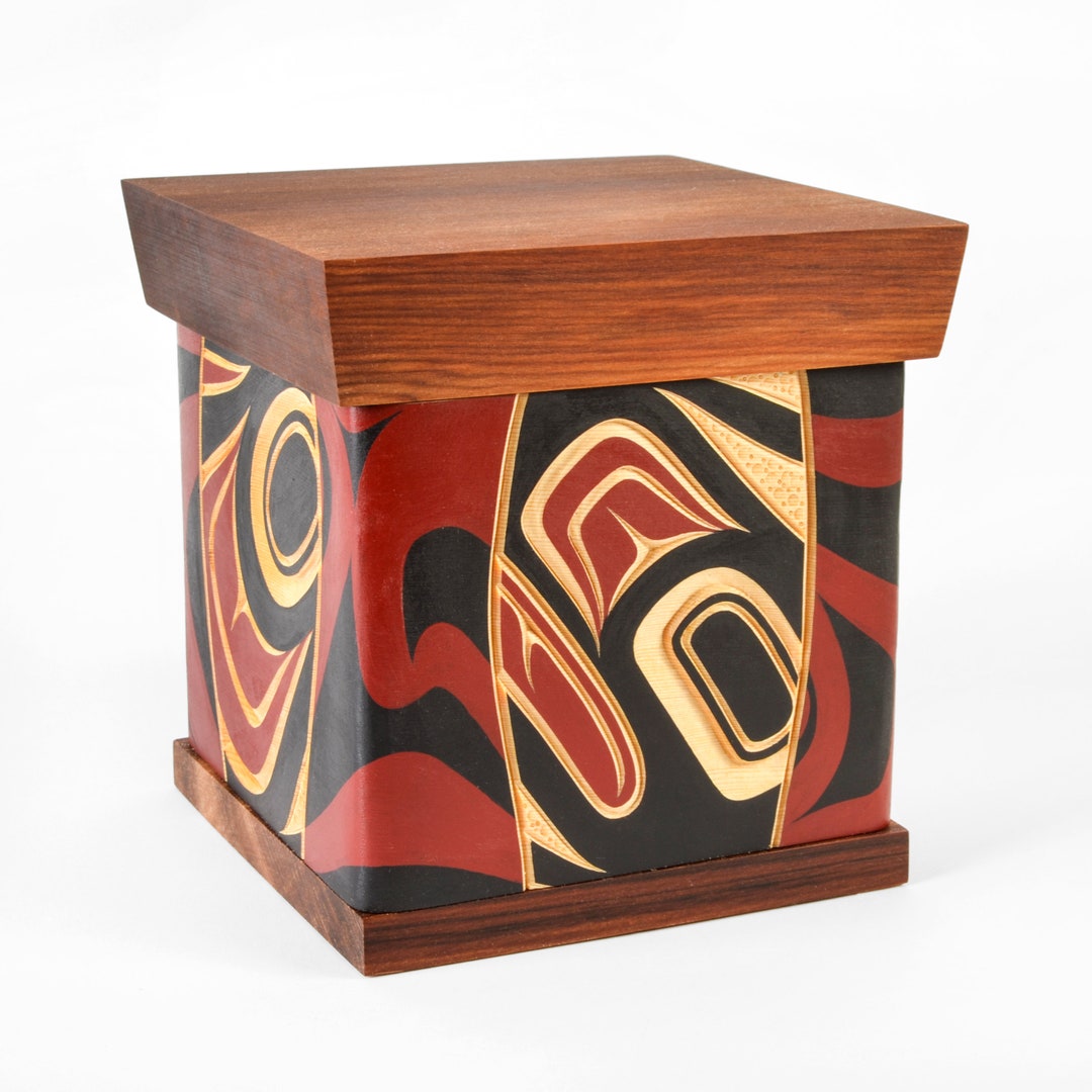 First Nations Native Genuine Bentwood Box Carved Eagle Design - Etsy