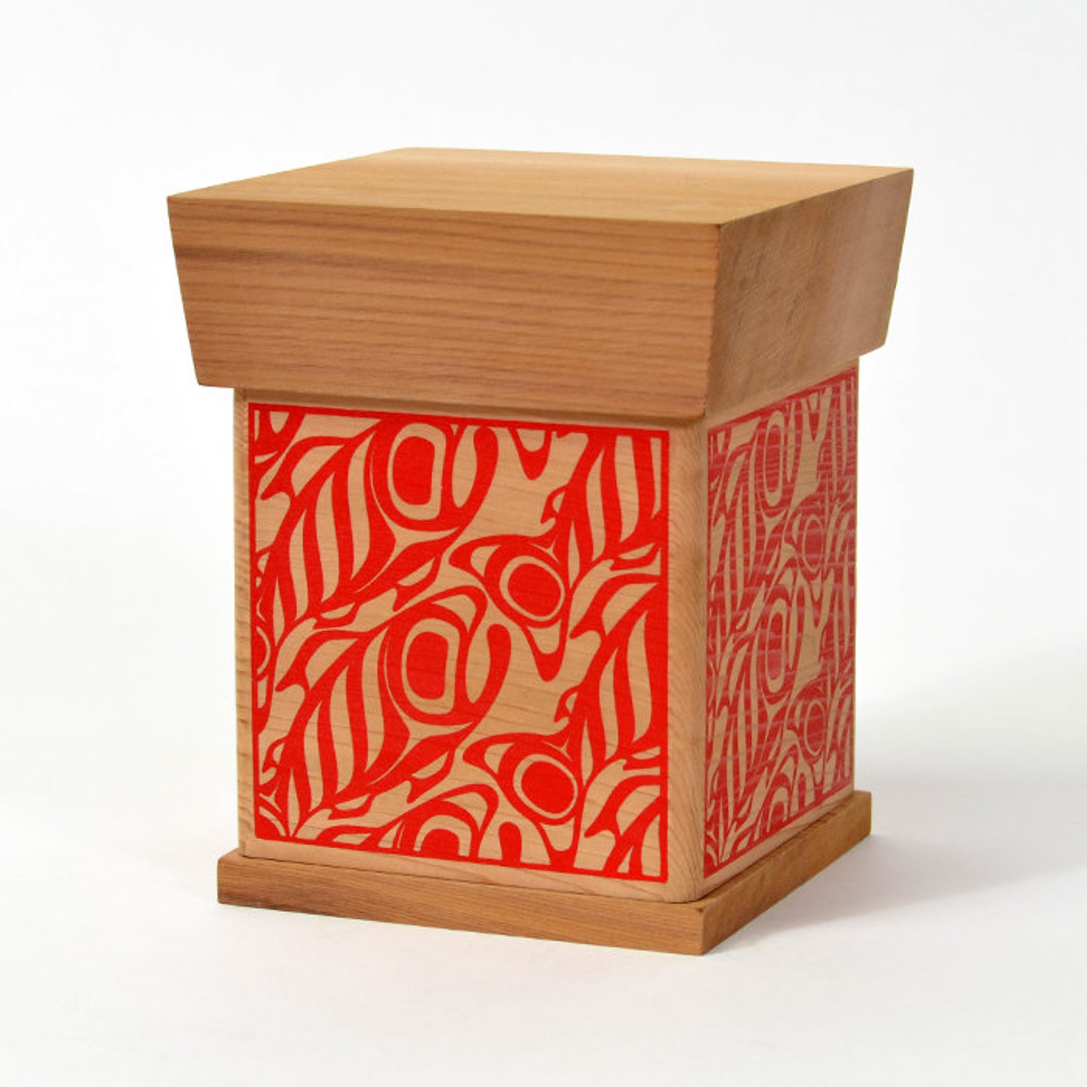 First Nations Native Genuine Bentwood Box Salmon Design | Etsy