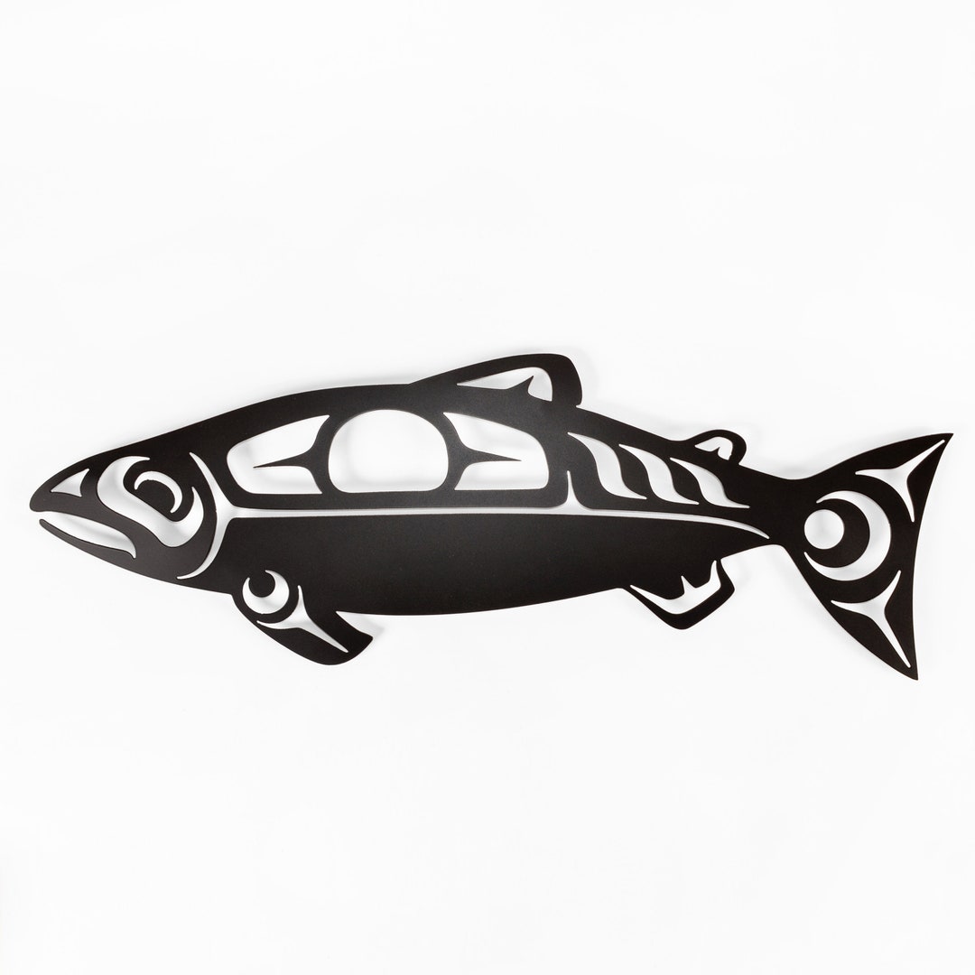 First Nations Native Steel Cut Salmon Three Sizes Wall Mounted - Etsy