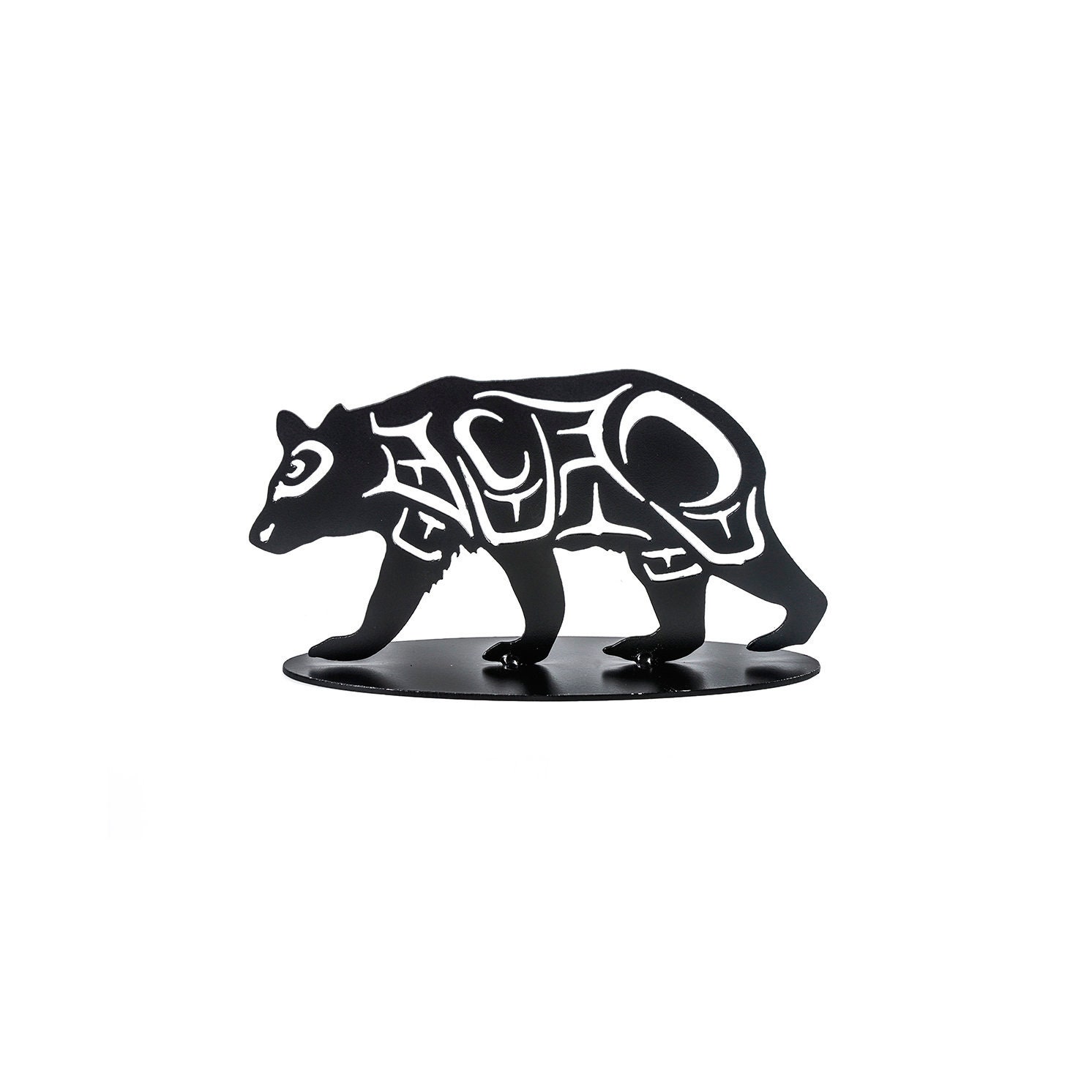 First Nations Steel Cut Grizzly Bear Standing Sculpture - Etsy