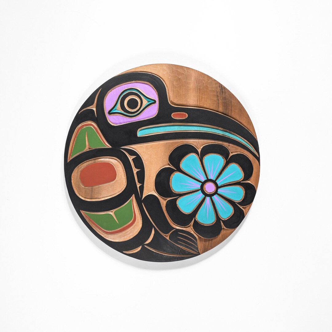 First Nations Native Hummingbird Circular Cedar Wall Panel - Etsy