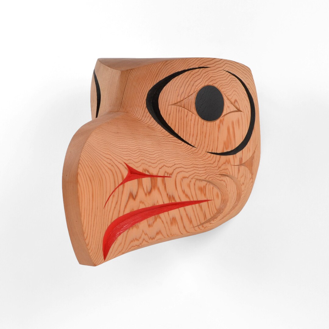 First Nations Eagle Mask Red Cedar Native Sculpture - Etsy