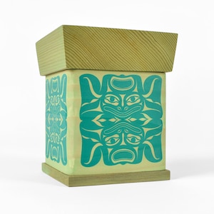First Nations Native Genuine Bentwood Box Frogs Design - Etsy