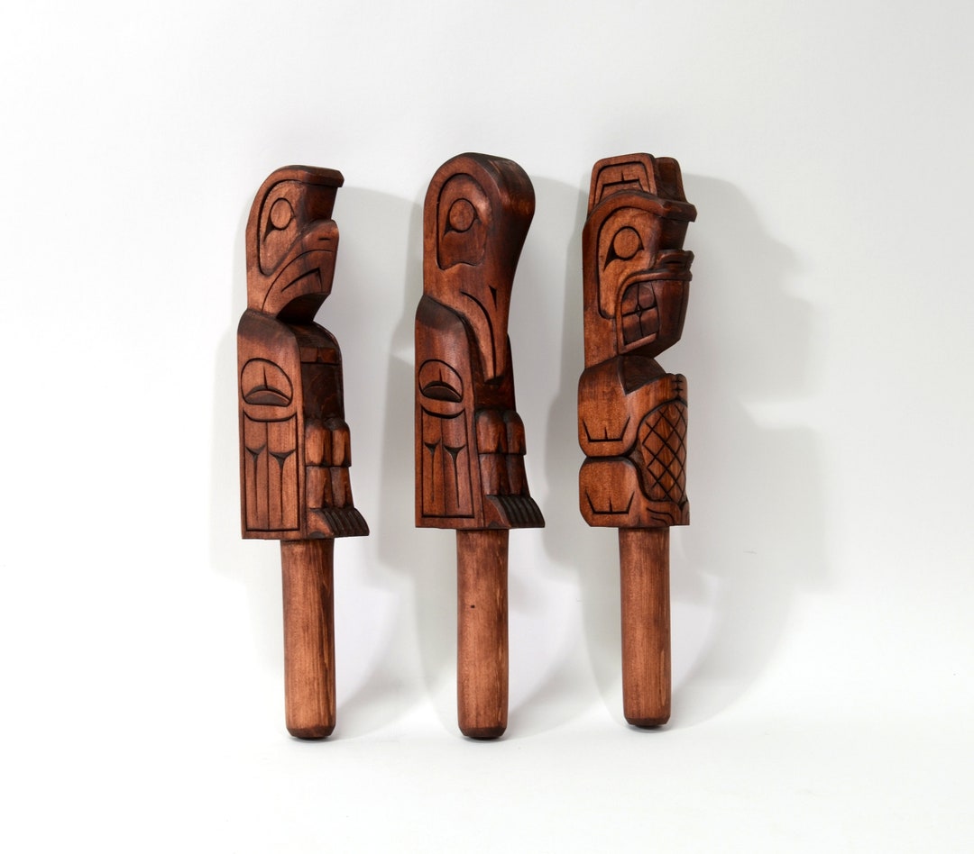 First Nations Native Talking Stick Yellow Cedar 12 Inch - Etsy