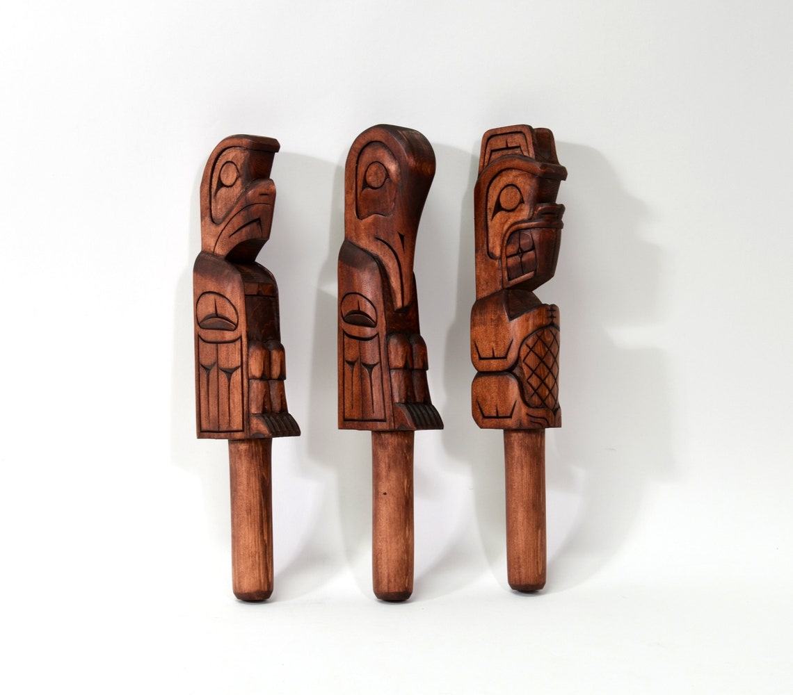 First Nations Native Talking Stick Yellow Cedar 12 Inch - Etsy