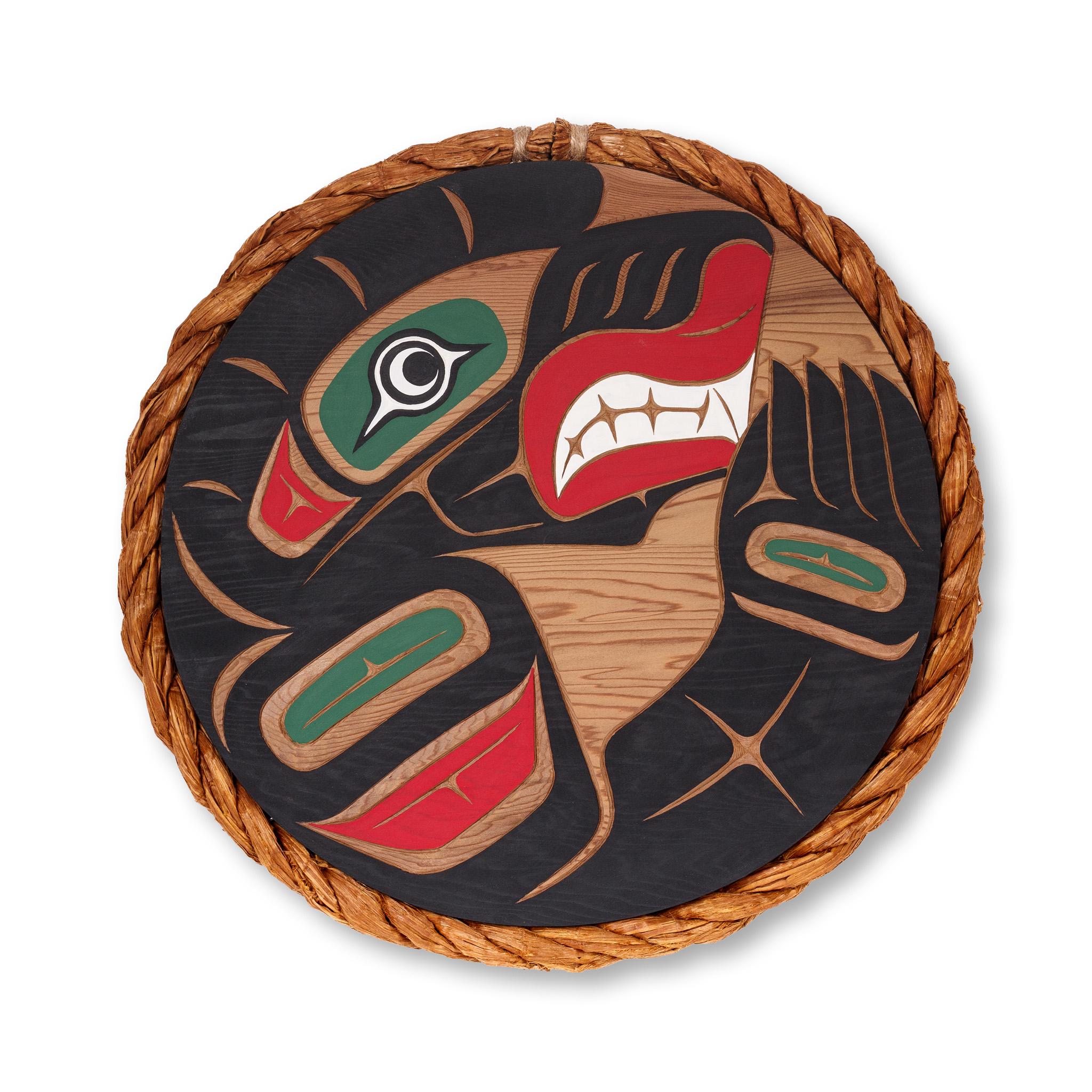 First Nations Native Wall Panel With Cedar Bark Border - Etsy