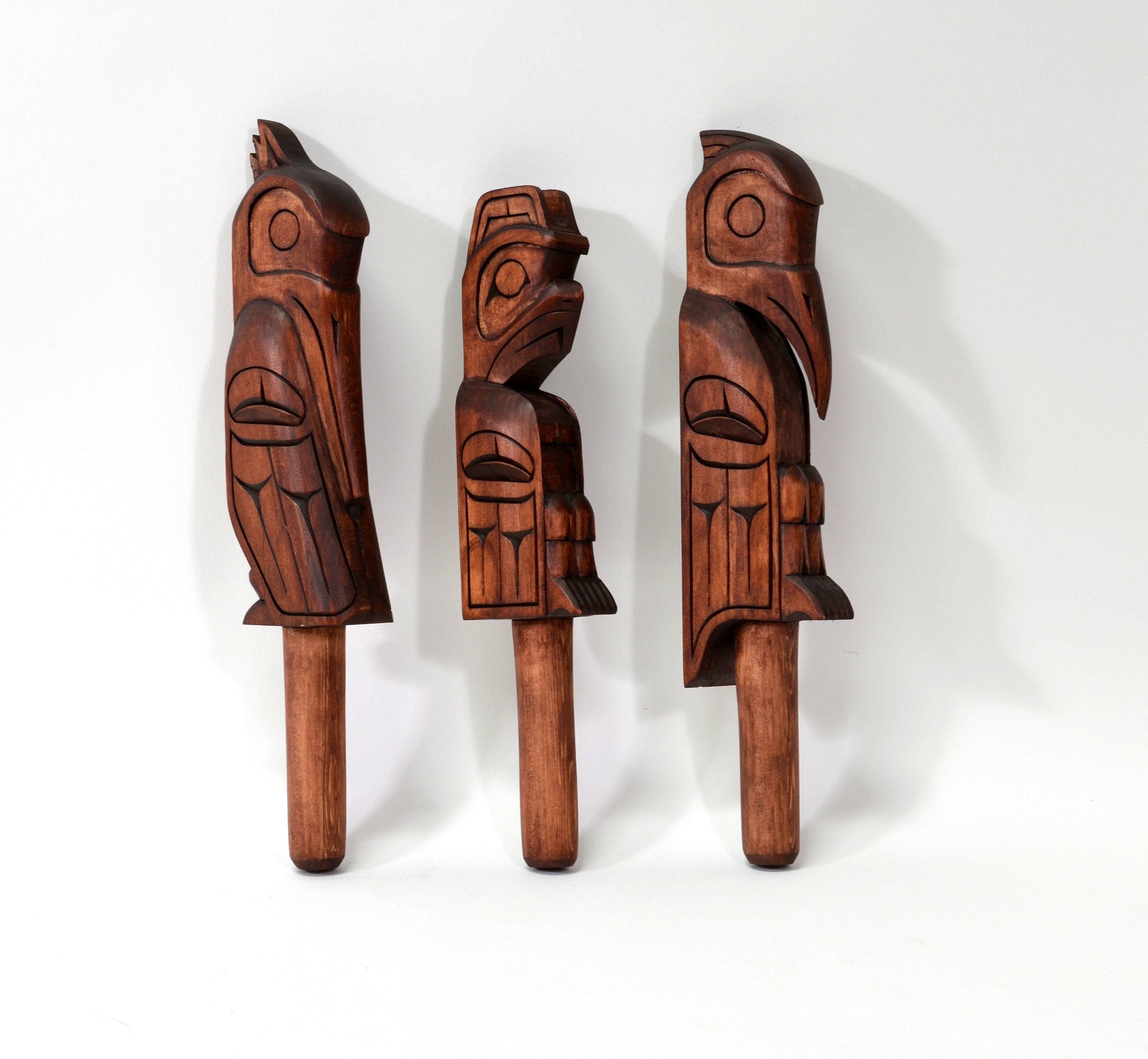 First Nations Native Talking Stick Yellow Cedar 12 Inch - Etsy Canada