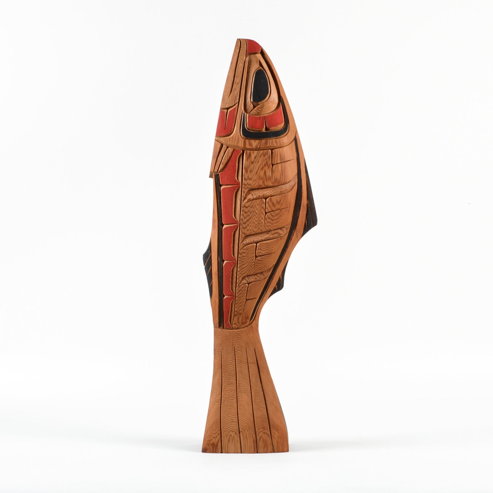 First Nations Native Red Cedar Salmon Totem Pole - Etsy