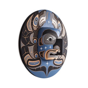 First Nations Moon Mask Red Cedar Northwest Coast Art - Etsy