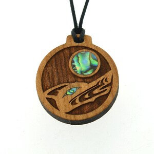 First Nations Cedar Pendant With Abalone Inlay Six Designs - Etsy