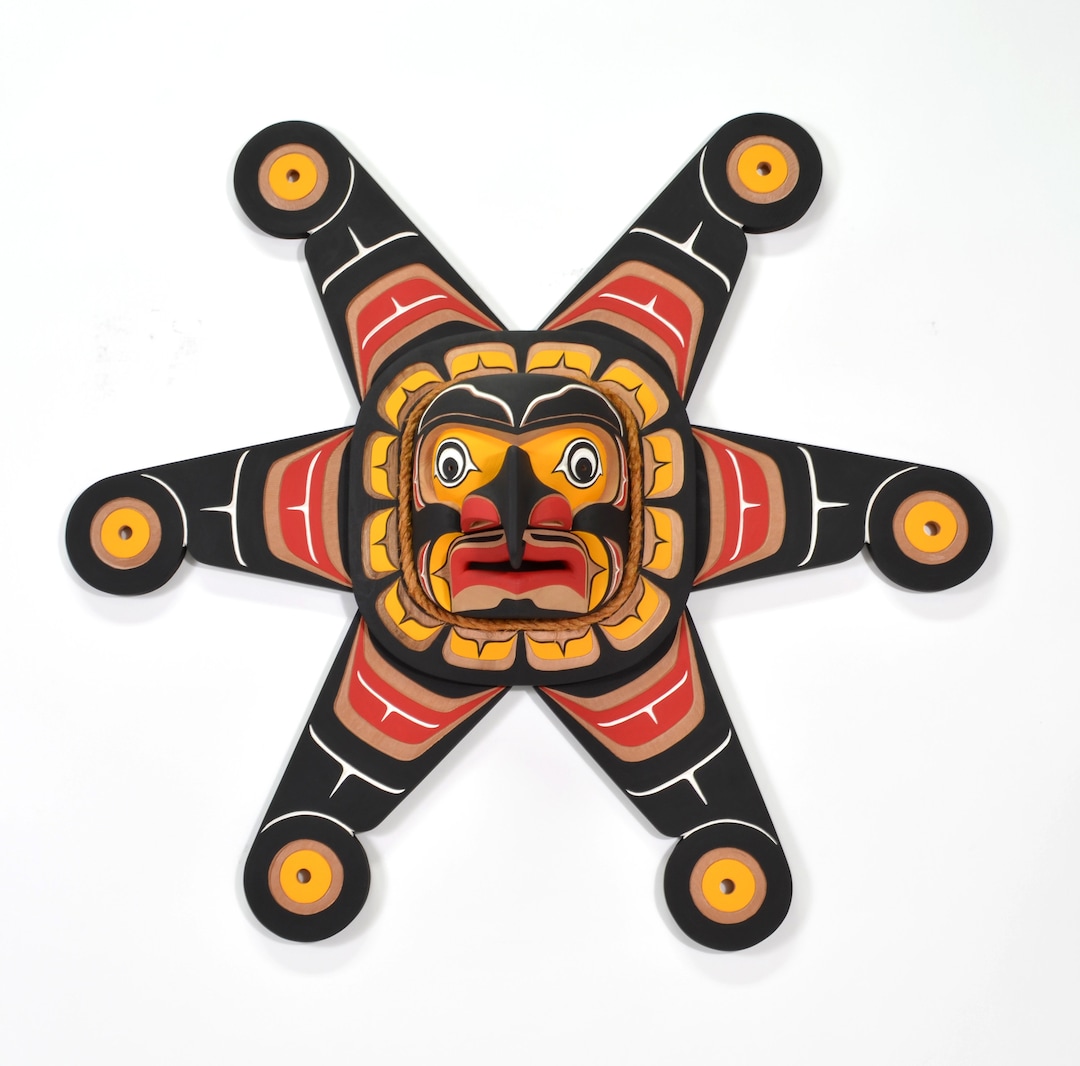 First Nations Sun Mask Red Cedar Northwest Coast Art - Etsy
