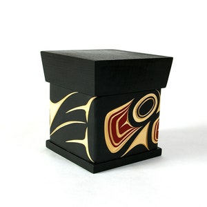 First Nations Native Genuine Bentwood Box Carved Raven Design - Etsy