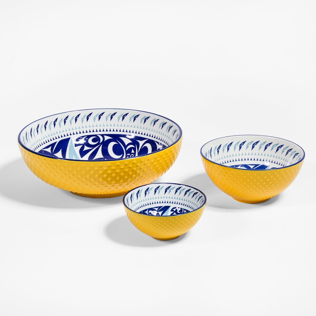 First Nations Salad Art Bowl Various Designs Food Safe - Etsy