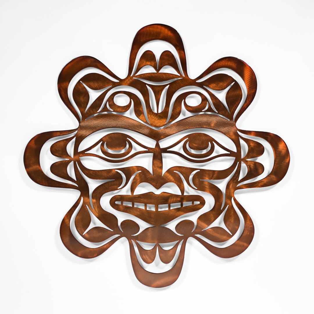 First Nations Native Brushed Copper Sun Wall Panel - Etsy
