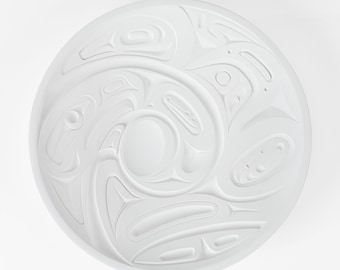 First Nations Corrine Hunt Recycled Glass Serving Tray Platter - Etsy