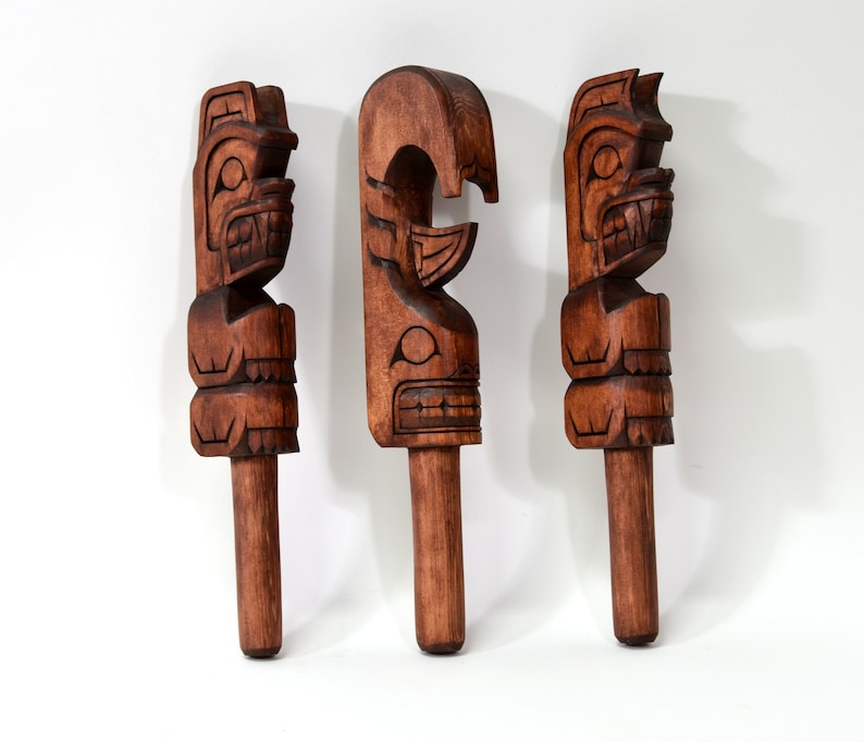 First Nations Native Talking Stick Yellow Cedar | Etsy