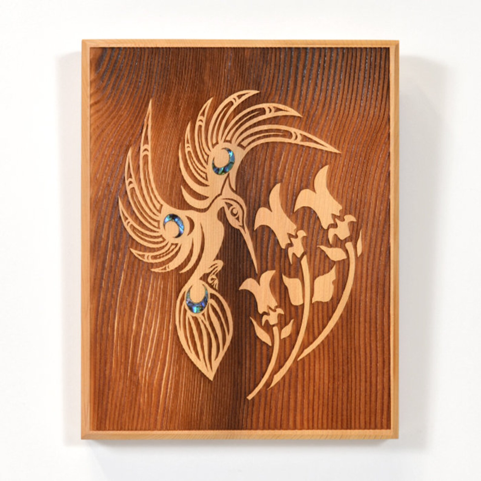 First Nations Red Cedar and Abalone Wall Tiles - Etsy
