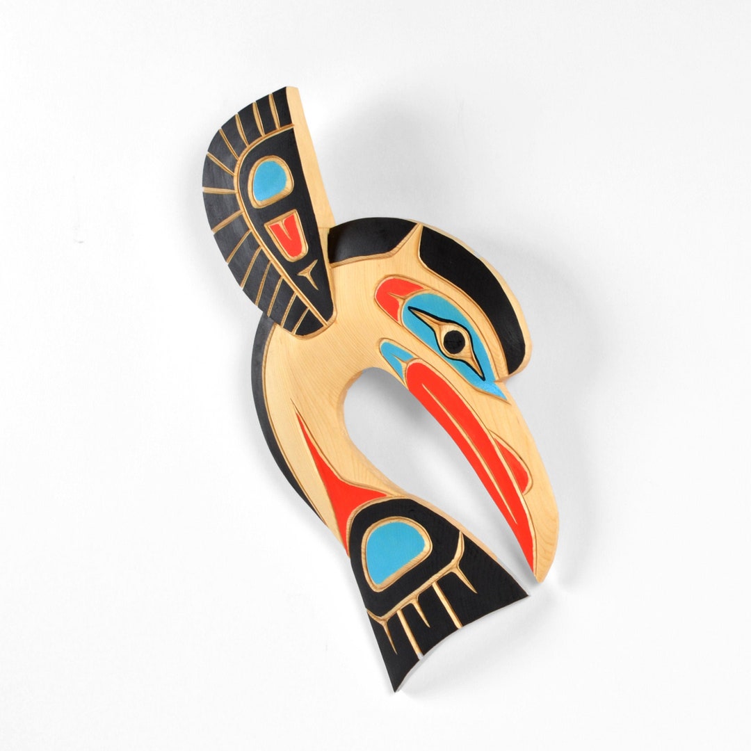 First Nations Native Flying Hummingbird Cedar Wall Carving - Etsy