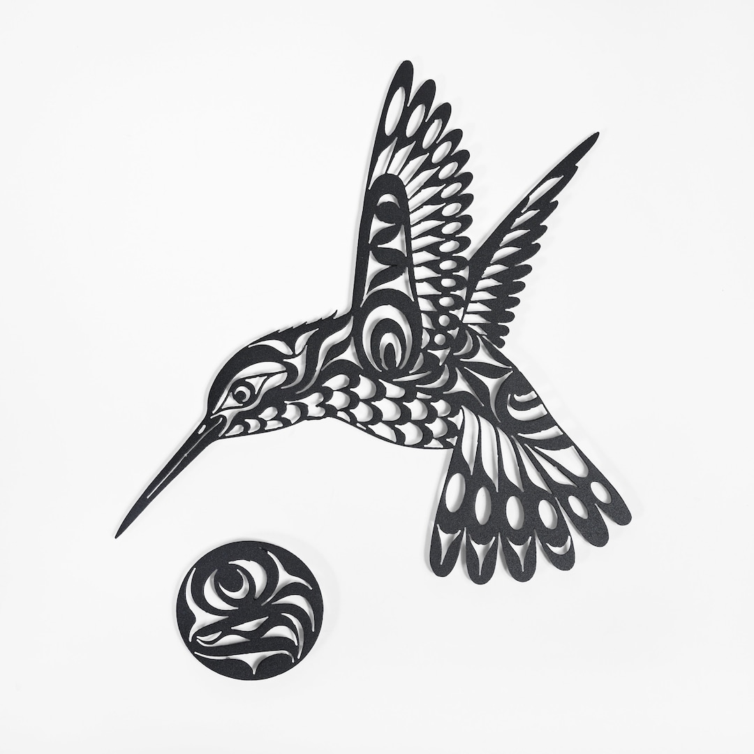 First Nations Native Steel Cut Hummingbird With Moon Wall Panel - Etsy