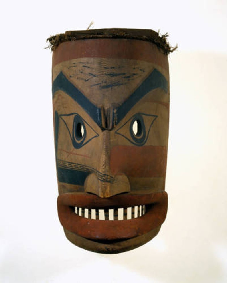 First Nations Native American Warrior Mask Yew Wood | Etsy