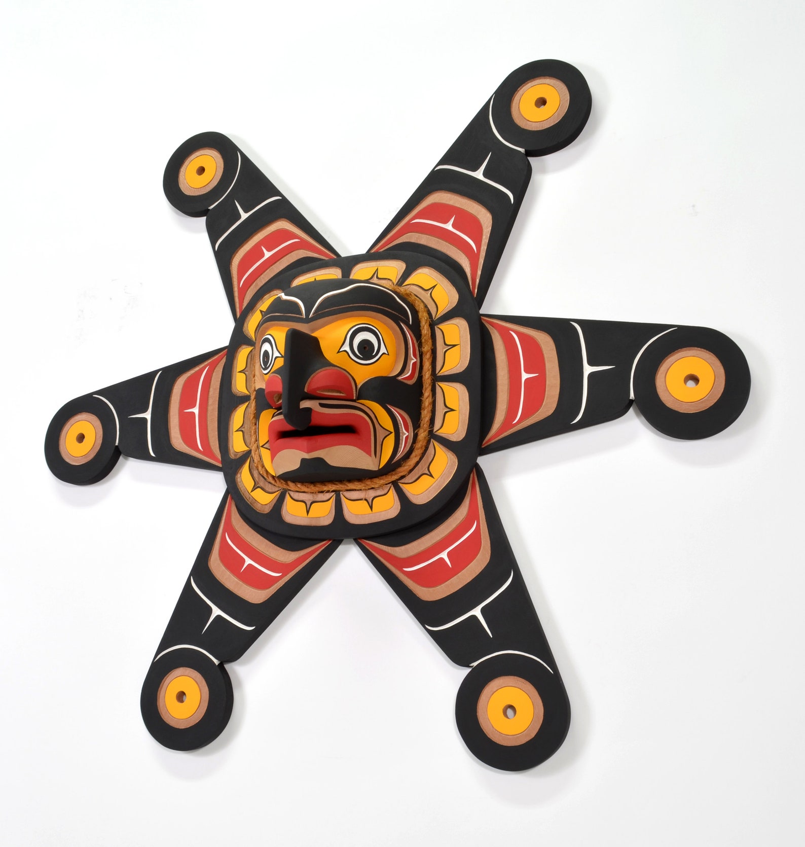 First Nations Sun Mask Red Cedar Northwest Coast Art - Etsy