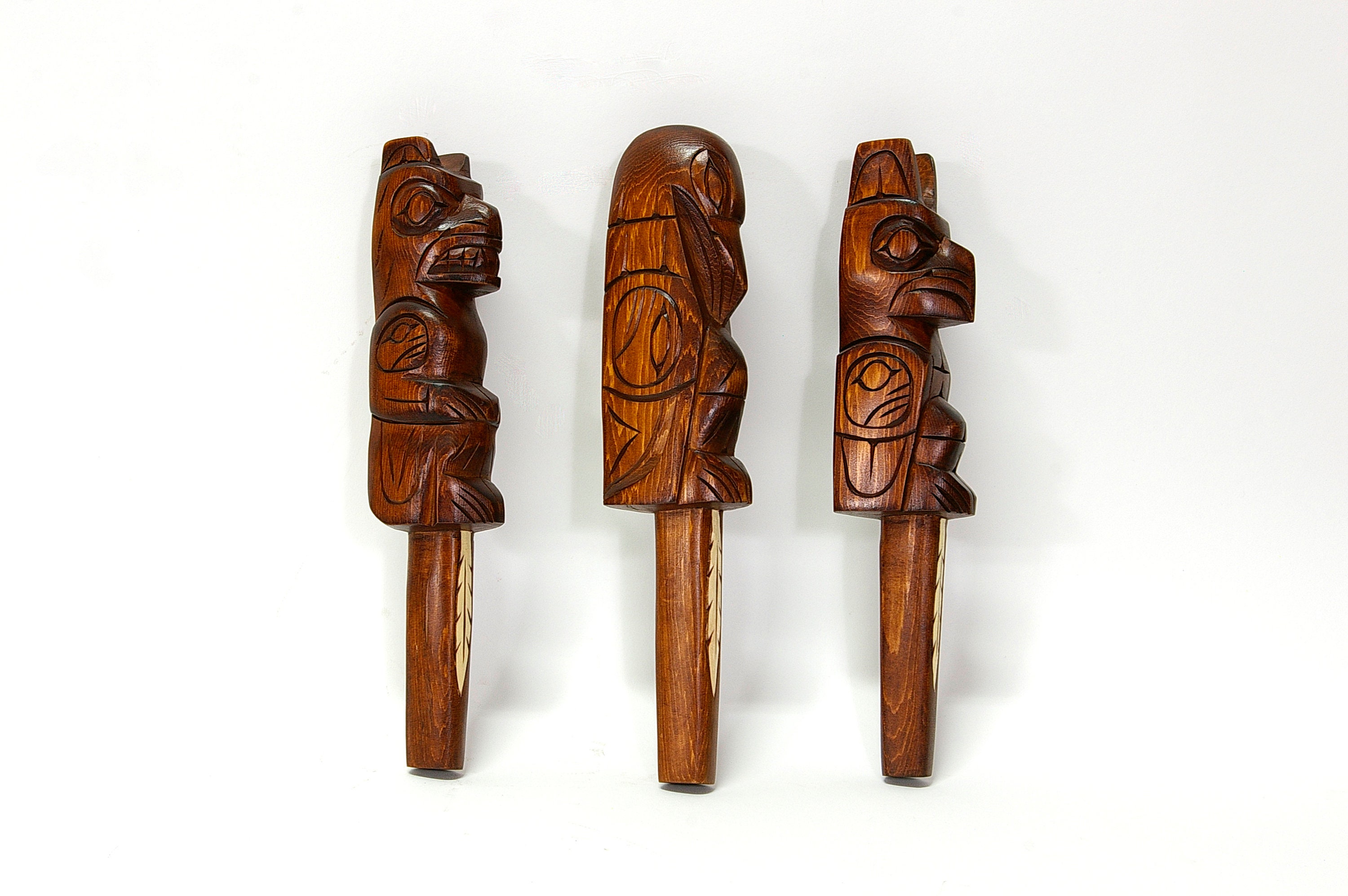 First Nations Native Talking Stick Yellow Cedar 10 Inch - Etsy Canada