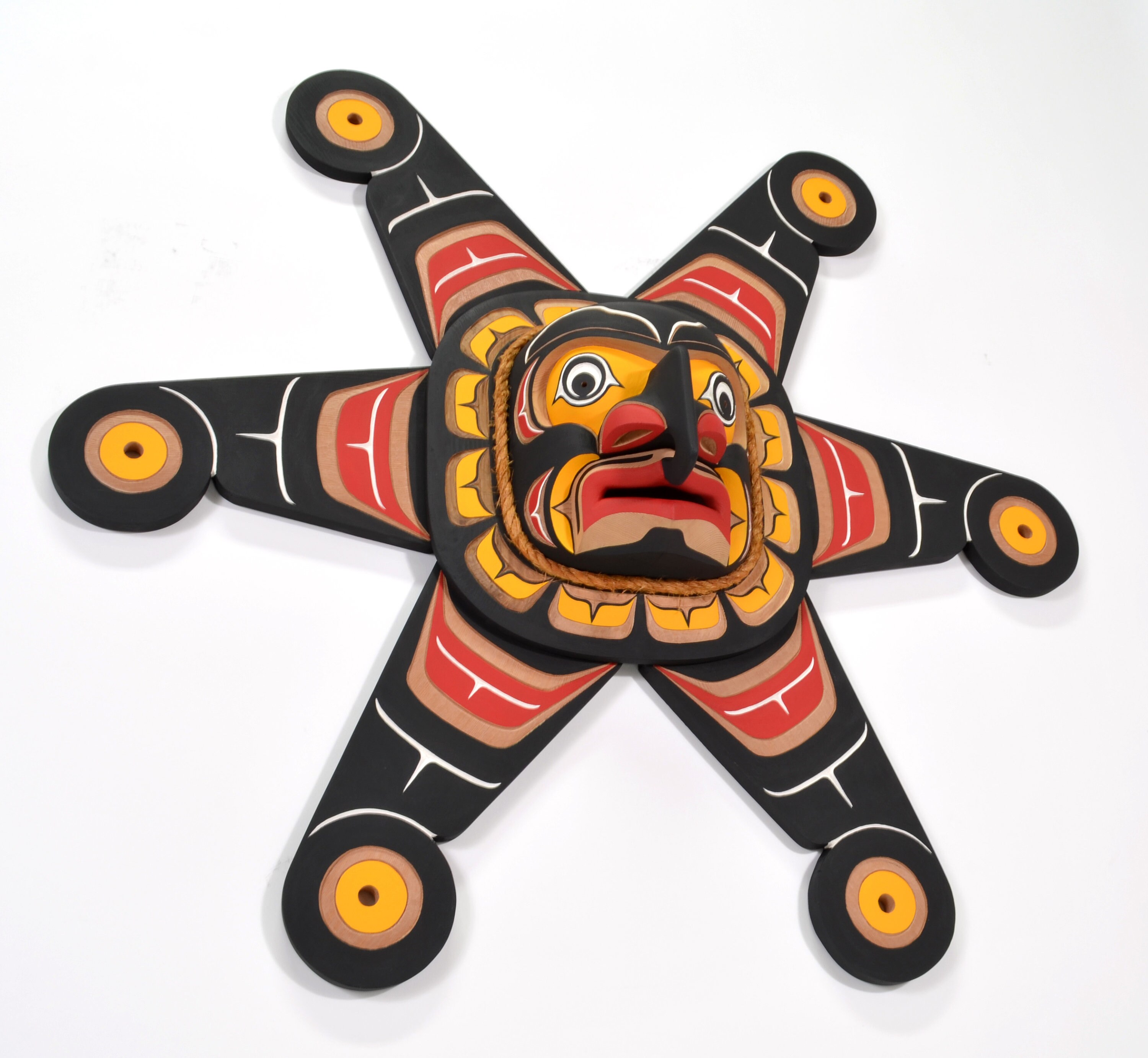 First Nations Sun Mask Red Cedar Northwest Coast Art | Etsy