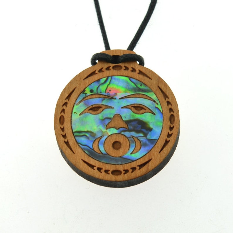 First Nations Cedar Pendant With Abalone Inlay Six Designs - Etsy