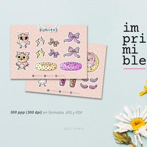 50 Illustrated Digital Stickers Buhitos PNG and Precropped - Etsy