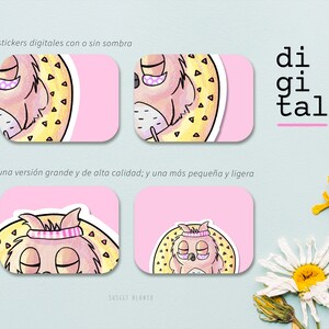 50 Illustrated Digital Stickers Buhitos PNG and Precropped - Etsy