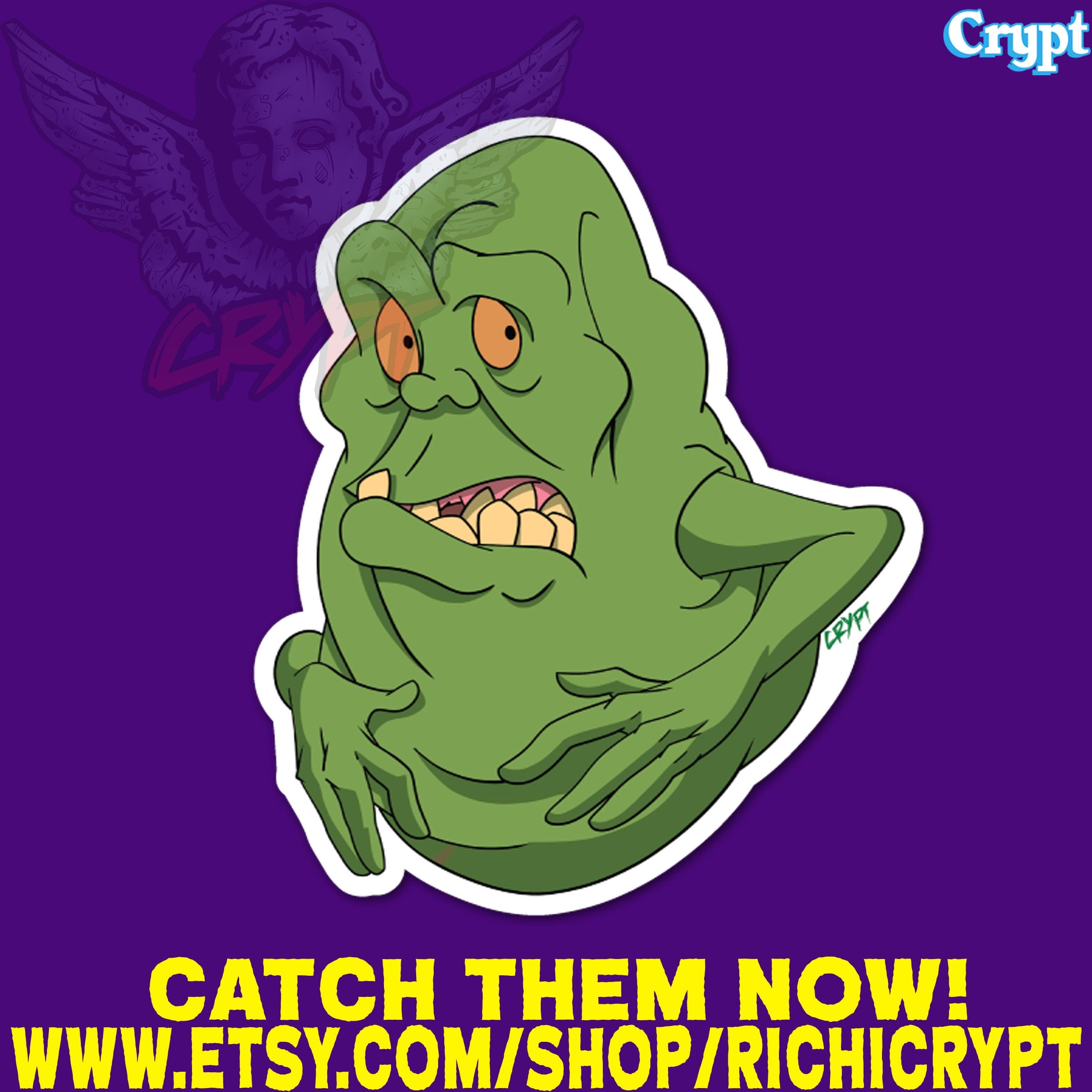 The Real Ghostbusters SLIMER Vinyl Sticker | Etsy