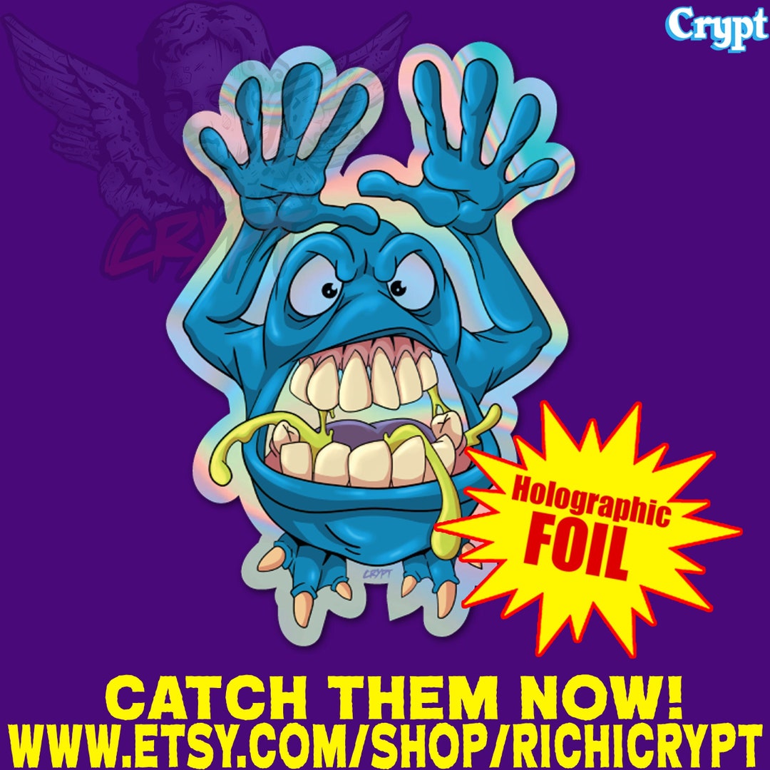 The Real Ghostbusters Grabber Ghost Holographic Vinyl Sticker - Etsy