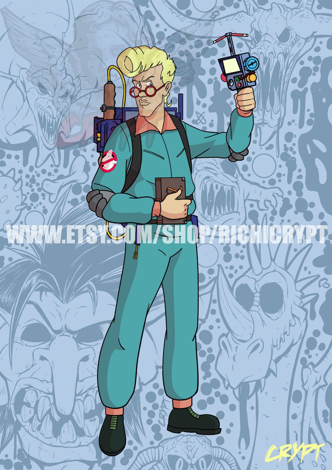 The Real Ghostbusters Egon Spengler Buster Pinup Print - Etsy