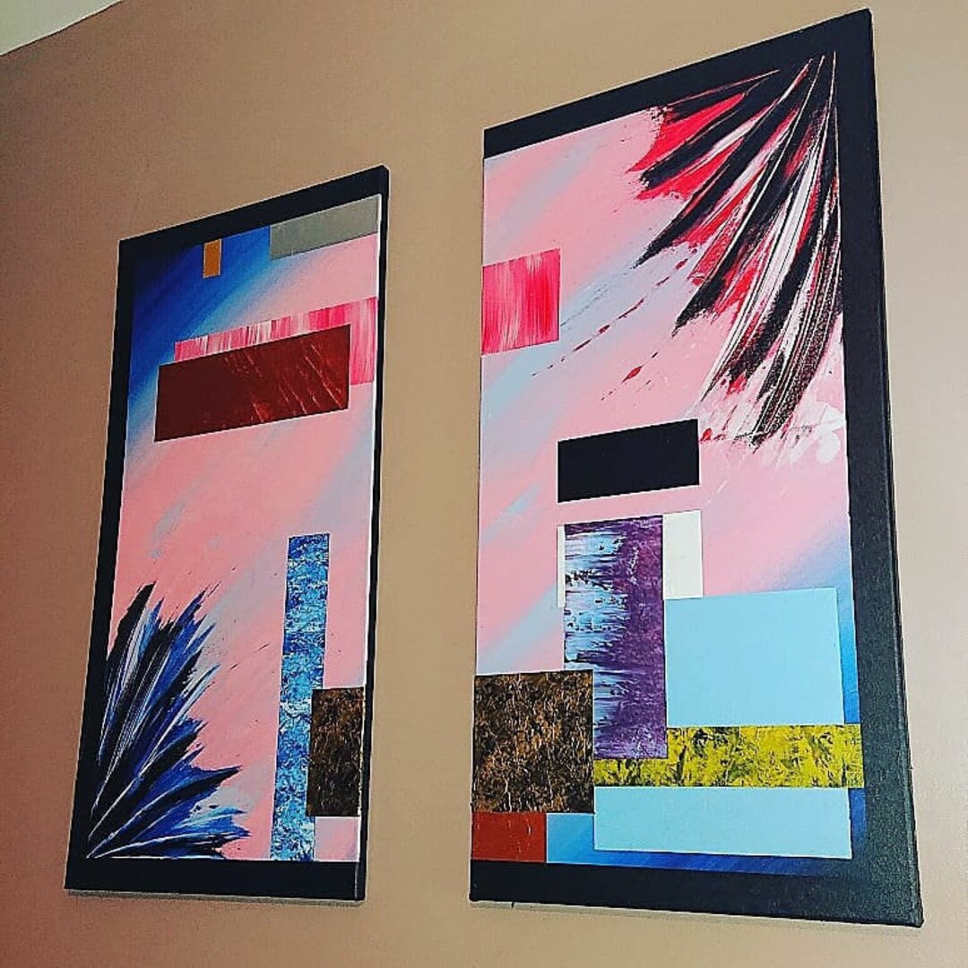 Hand Painted Acrylic Abract Painting - Etsy