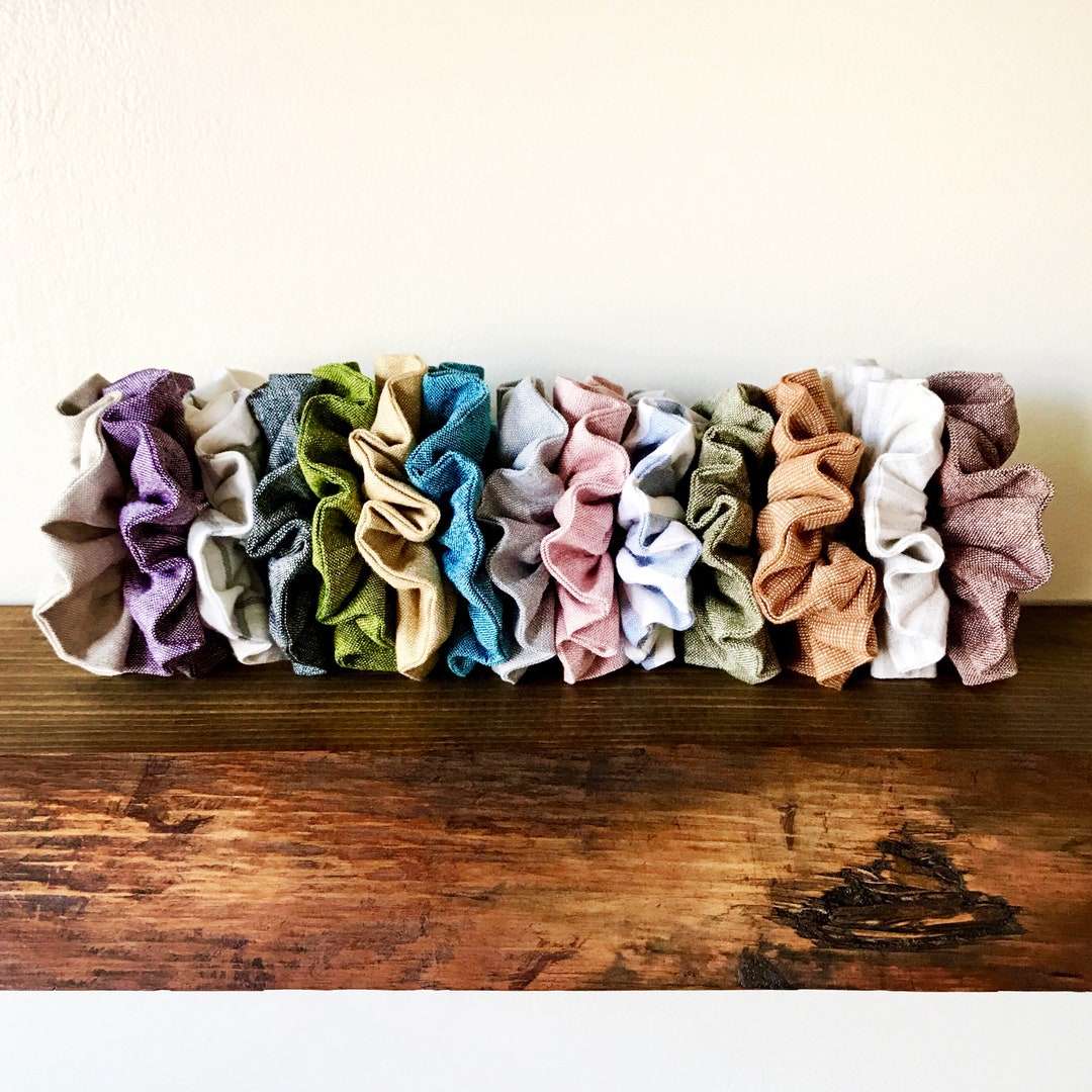 Linen Scrunchies | Upcycled Scrunchie | Sustainable Hair Accessory ...