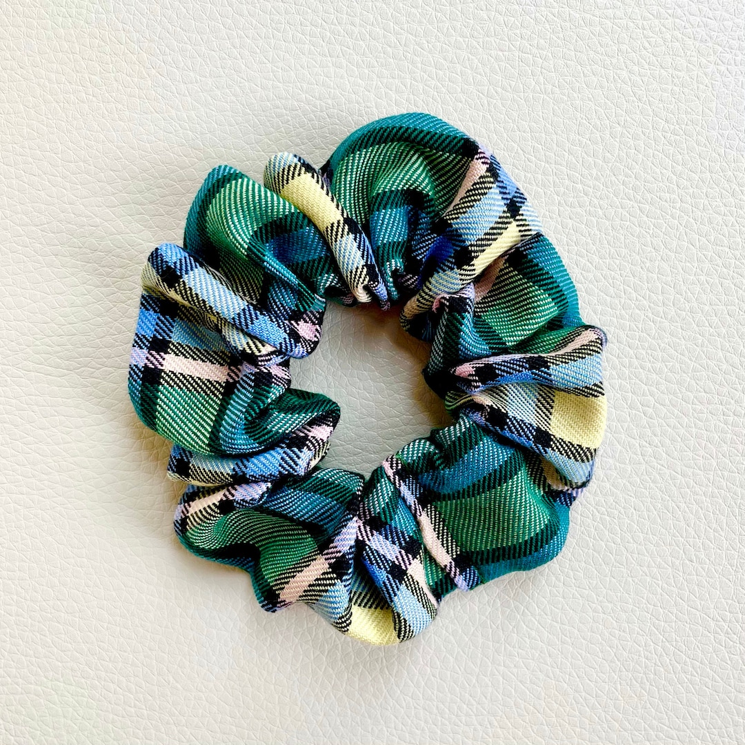 Buy Alberta Tartan Scrunchie Green Hair Tie Canadian Scrunchie Plaid ...