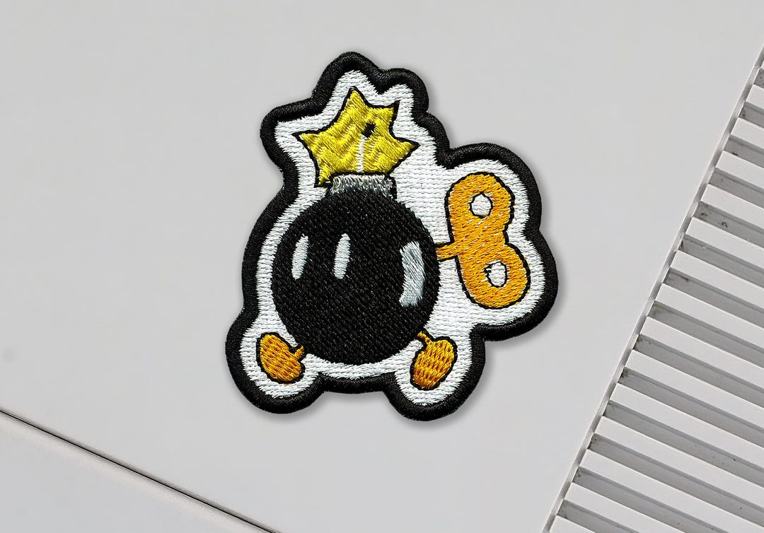 Super Mario Bros Bob-omb Patch Embroidered Nintendo Switch NES Toad ...