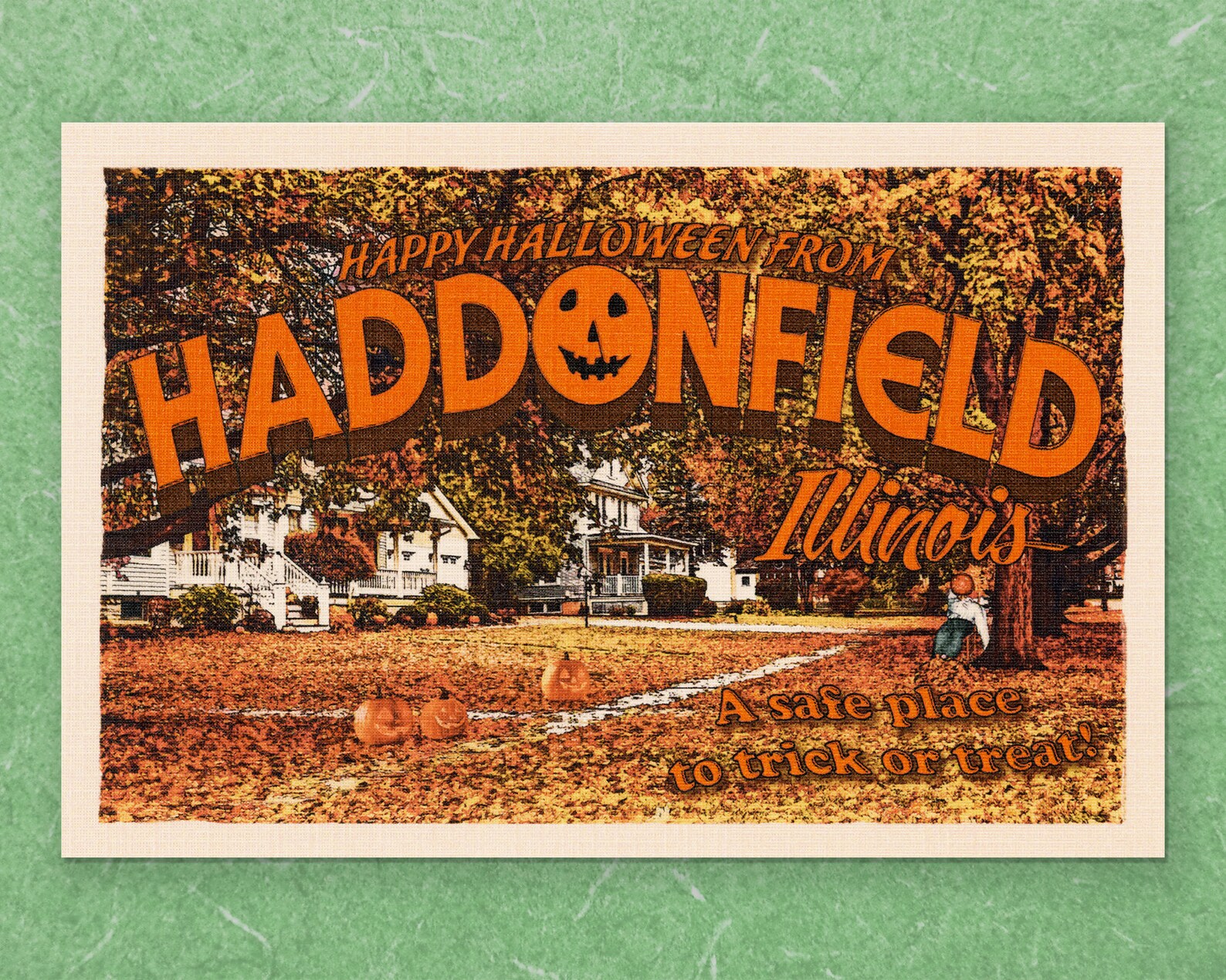 Haddonfield Postcard HALLOWEEN Michael Myers Laurie Strode - Etsy