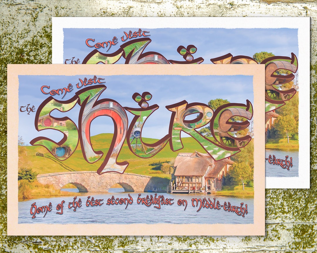 The Shire Postcard - the Hobbit Lord of the Rings Collectible JRR ...