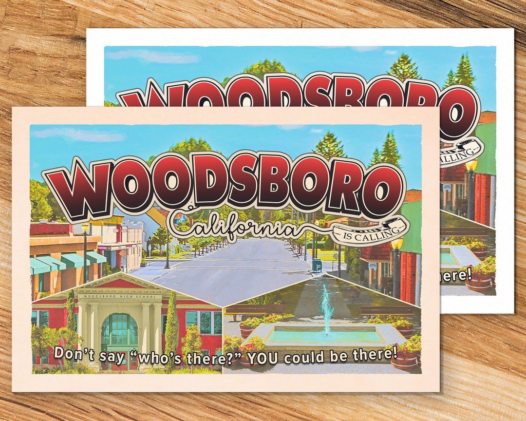 Woodsboro Postcard - SCREAM Ghostface Hello Sidney Prescott Woodsboro ...