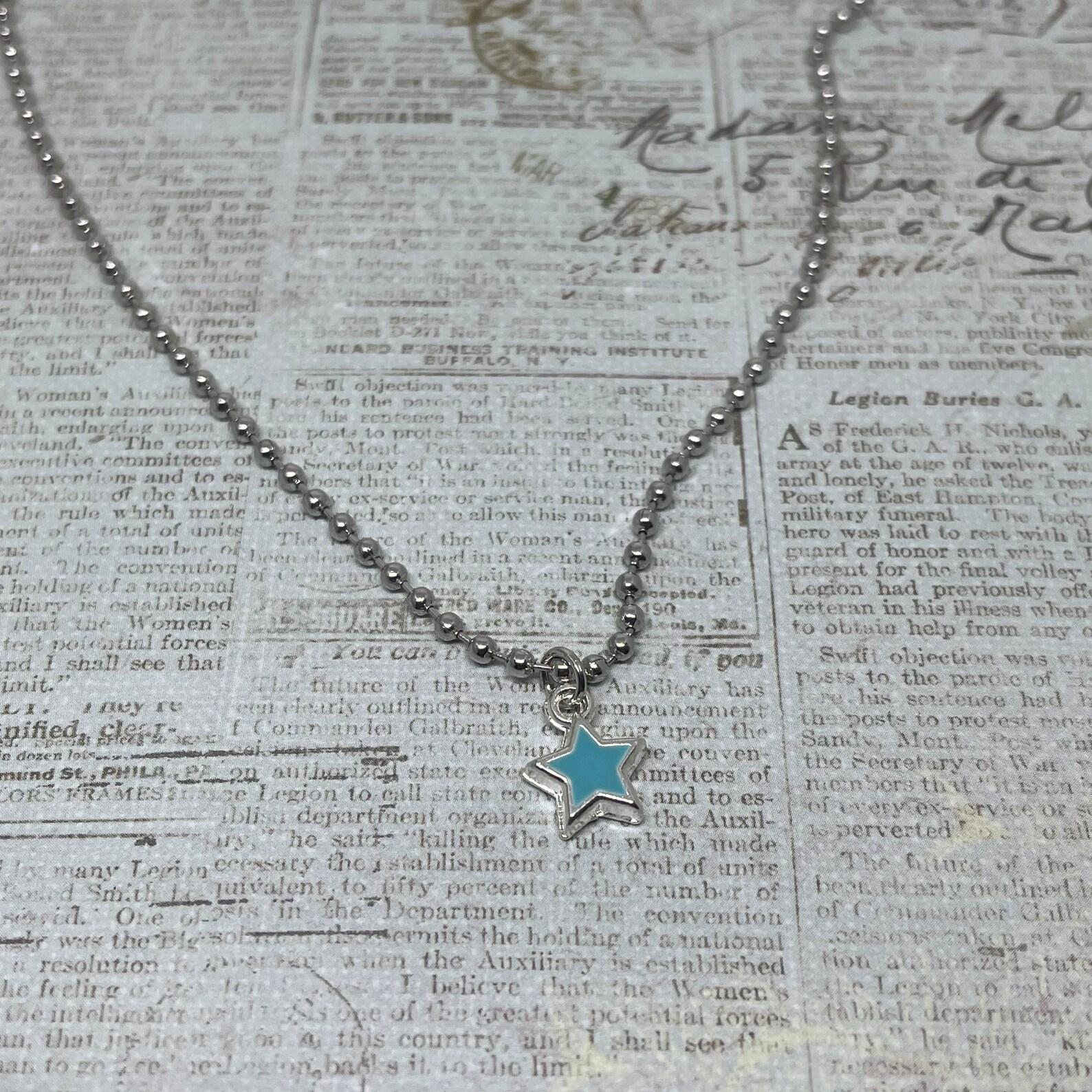 Star Charm Ball Chain Necklace - Etsy
